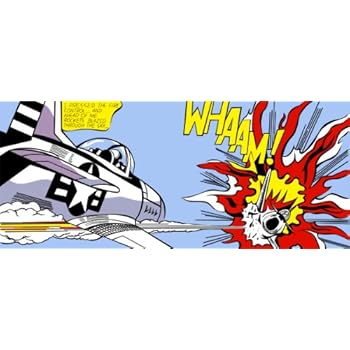 20" x 40" Framed Canvas Print Whaam Roy Lichtenstein - Waterproof ...