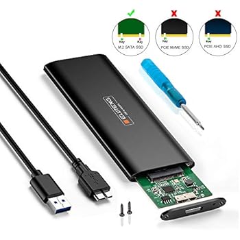 StarTech.com SAT32M225 M.2 SSD to 2.5in SATA Adapter, M.2 NGFF to SATA Converter, 7mm, Open ...