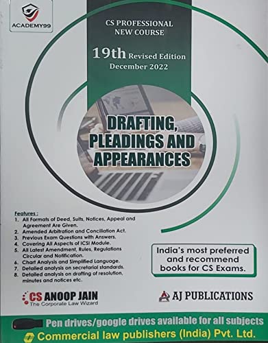 Buy DRAFTING , PLEADING AND APPEARANCES 19th Revised Edition 2022 ...
