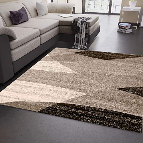 Tapis design et modernes pas cher, grands tapis salon marron, beige ...