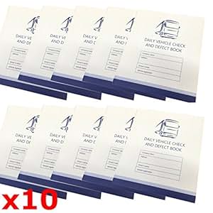 (PACK OF 10) Daily Check Driver Defect Book HGV Truck Van 50 Page ...