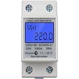 LCD digitale stroommeter wisselstroommeter DIN-rail KWH teller 5 (80) A ...