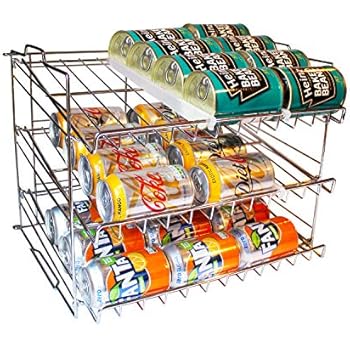 Étagère Métallique de Cuisine 3 Niveaux - Capacité de 36 Canettes ...