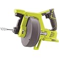 Ryobi P4001 One+ 18V Lithium Ion All-In-One 25 Foot Drain Auger for ...