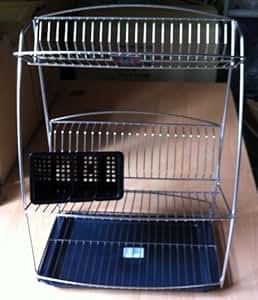 Stainless Steel 3 Tier Dish Drainer: Amazon.co.uk: Kitchen & Home