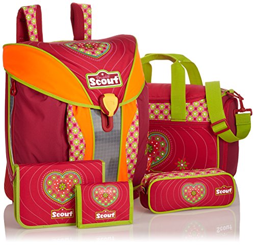 Scout Schulranzen-Set Basic Nano Set 1 5 TLG Pink Heart 36 cm Pink ...