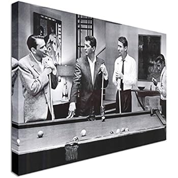 The Rat Pack Pool Table Canvas Framed: Amazon.co.uk: Kitchen & Home