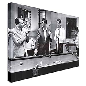 The Rat pack playing pool movie greats Canvas Wall Art Print 40x30 ...