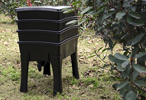 "Easy to Use" COMPOSTING WORMERY (Black) | Garden Outdoor Store