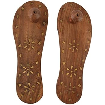 Buy Exotic India Khadau (Paduka)- Wooden Sandals for Auspicious ...