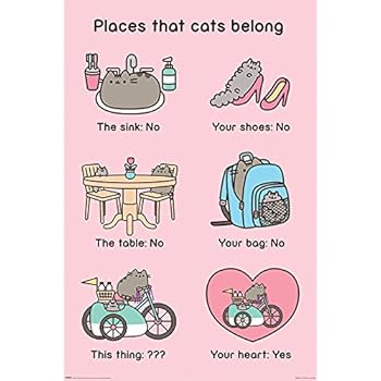 Pusheen Cats Emotions 61 x 91.5 cm Maxi Poster, Multicolore: Amazon.fr ...