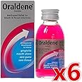 6 x Oraldene® Medicated Mouthwash Mouth Wash for Mouth Ulcers Sore Gum ...