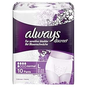 Always Discreet Large Incontinence Pants - Pack of 80: Amazon.co.uk ...