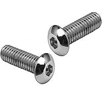 8mm Button Head Bolts / Screws (4 Pack) M8 x 20mm A2 Stainless Steel Socket Allen Key Dome Head ...