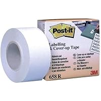 Post-it 652H 25.4mm x 17.7m Cover Up and Label Tape (6 Lines, 1 Roll ...
