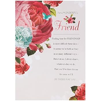 Hallmark Birthday Card For Friend 'I'll Be There For You' - Medium (Old ...