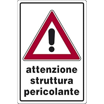 Cartello Alluminio 20x30 Pericolo di Crollo: Amazon.it: Giardino e ...