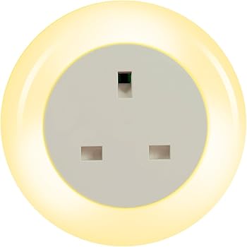 Plug-In NIGHT LIGHT WITH SOCKET Soft White - with long life LED's ...