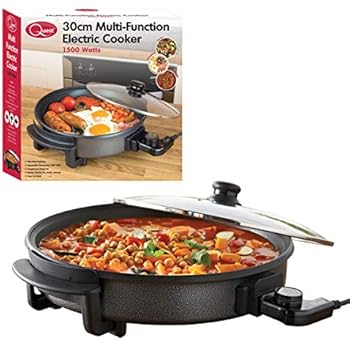 Cooks Professional Multi Cooker, Electric Frying Pan with Glass Lid ...