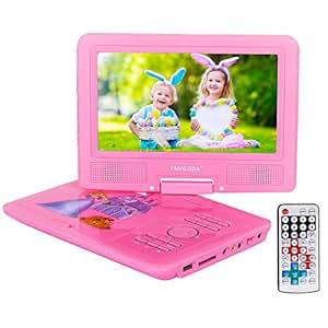 9 Inch Portable DVD Player Pink Birthday Gift for Girls and Children ...