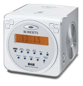 Roberts Radios Clock Radio With CD Bookmark - White: Amazon.co.uk: TV