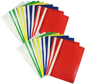 com-four® 20x Schnellhefter DIN A4 - Hefter mit Beschriftungsstreifen ...