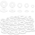 120 Pcs Rubber Washer Kit, 12/18/20/25/30mm Rubber Flat Washer Heavy ...