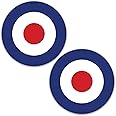 SAFESIGN (2 Pack) 150mm/6 Glossy Vinyl Stickers - RAF Roundel The Who ...