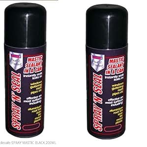 2 X RAPIDE INSTANT LEAK STOP SPRAY N SEAL MASTIC BLACK ROOFS GUTTERS ...