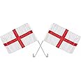 2 Pack OF England St George Cross Car Window Flag For Cricket,Football ...