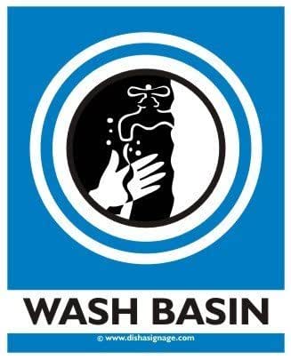 Wash Basin Sign Board : Amazon.in: Industrial & Scientific