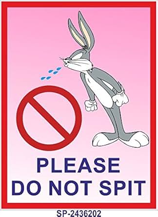 SignageShop SP-2436202 Please do not spit Poster: Amazon.in: Industrial ...