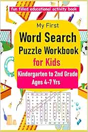 Buy My First Word Search Puzzle Workbook for Kids: Kindergarten to 2nd ...