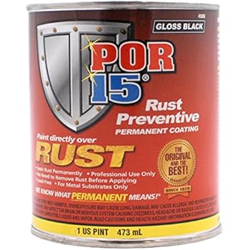POR15 Rust Preventative Paint 473ml (Gloss Black): Amazon.co.uk: Car ...
