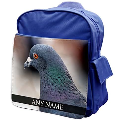 Personalised Pigeon III Animal BLUE Rucksack Backpack 233: Amazon.co.uk ...