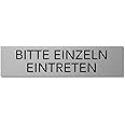 Interluxe Alu Türschild Bitte einzeln eintreten 200x50x3mm, Schild aus ...