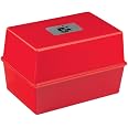 5 Star Office Card Index Box Capacity 250 Cards 8x5in 203x127mm Red ...