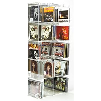 SORA Acrylic CD Rack with transparent back-panel: Amazon.co.uk: Kitchen ...