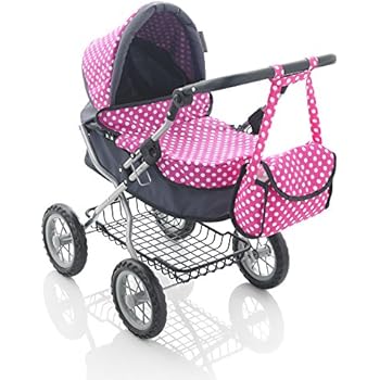 Molly Dolly Deluxe Dolls Pram (Purple & Black): Amazon.co.uk: Toys & Games