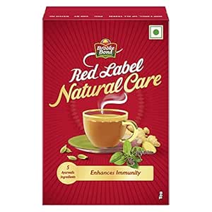 Red Label Natural Care Tea, Chai Made With 5 Ayurvedic Herbs, 100 g ...