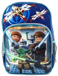 Star Wars Lego Backpack 16in Large School Bag Master Yoda: Amazon.co.uk ...