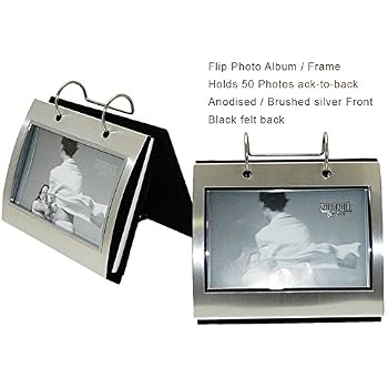Multi Photo Flip Album Frame - Free Standing (Holds 50 6x4" photographs ...