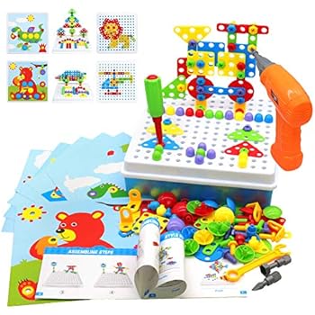 Akokie Costruzioni per Bambini Puzzle Chiodini Bambini con Trapano ...