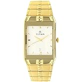 Titan Champagne Dial Analog with Day and Date Stainless Steel Strap ...