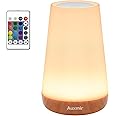 Auxmir Lampe de Chevet Veilleuse LED Lampe d'Ambiance Chambre Lampe Nuit Tactile avec 13 ...