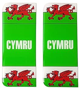 Wales Number Plate Sticker Decal Badge Cymru Welsh Flags 3d Resin Gel ...