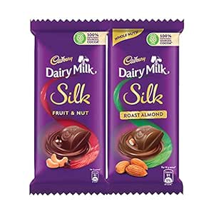 Cadbury Dairy Milk Silk Large Chocolates Combo (Silk Fruit & Nut 137g ...