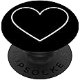 PopSockets Herz Weiß Schwarz - Black White Heart - Valentinstag ...