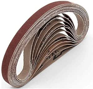 Gewebe-Schleifbänder │ 12 Stück │ 13 x 457 mm │ Korn 80 │ für Black ...