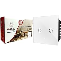 TEQOOZ® 4-Switch Smart Wi-Fi + Bluetooth Touch Switch (Black) (6 Amp ...
